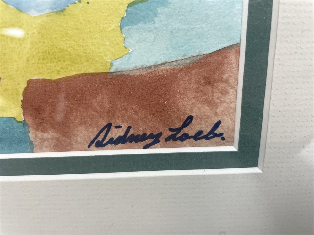 Auction Exchange USA - Mid-Century Abstract Watercolor by Sidney Loeb