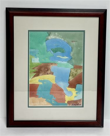 Auction Exchange USA - Mid-Century Abstract Watercolor by Sidney Loeb